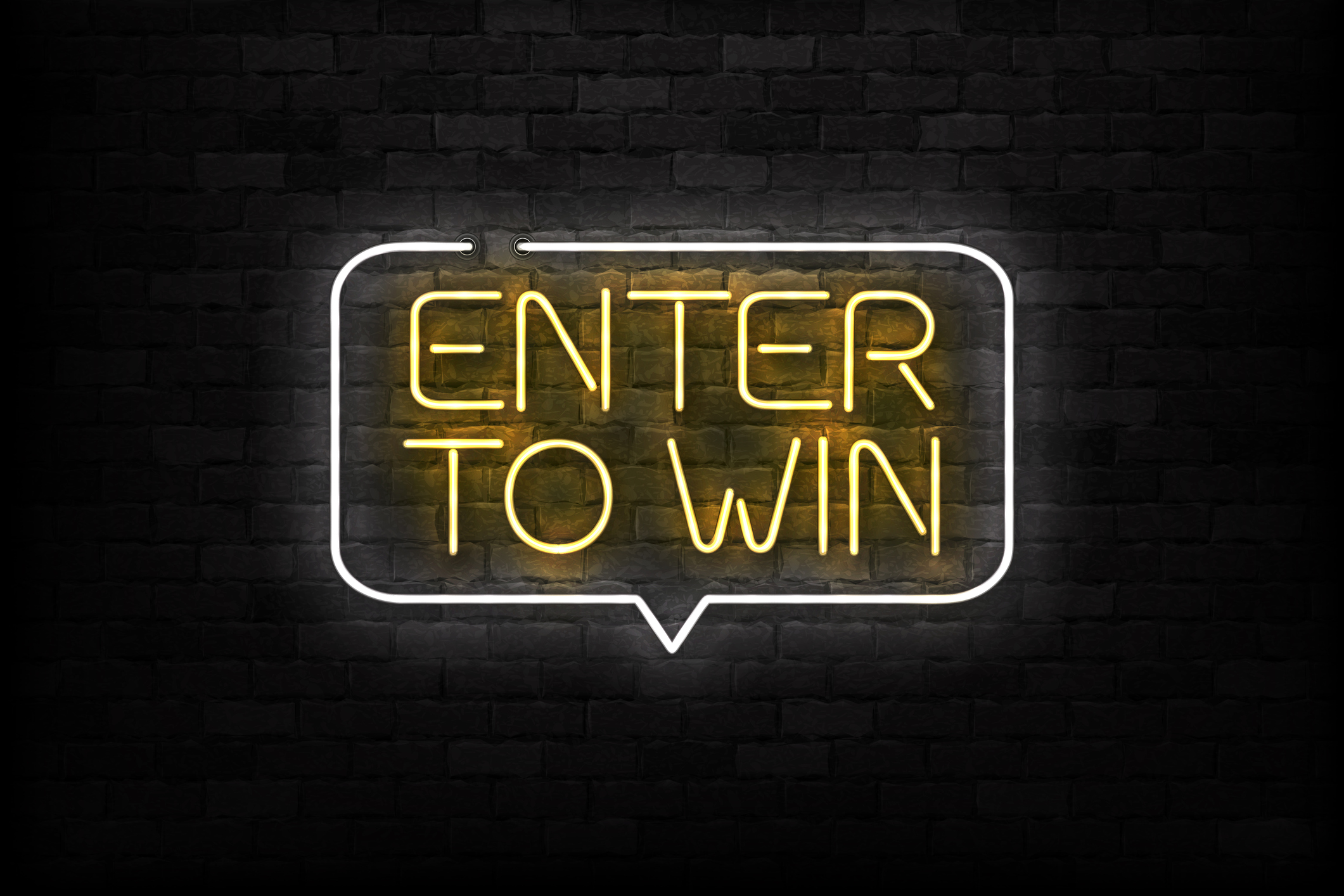 Vector realistic isolated neon sign of Enter to Win logo for decoration ...